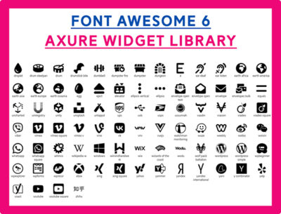 Font Awesome 6 Axure Widget Library | Axure Market - Store for Best ...